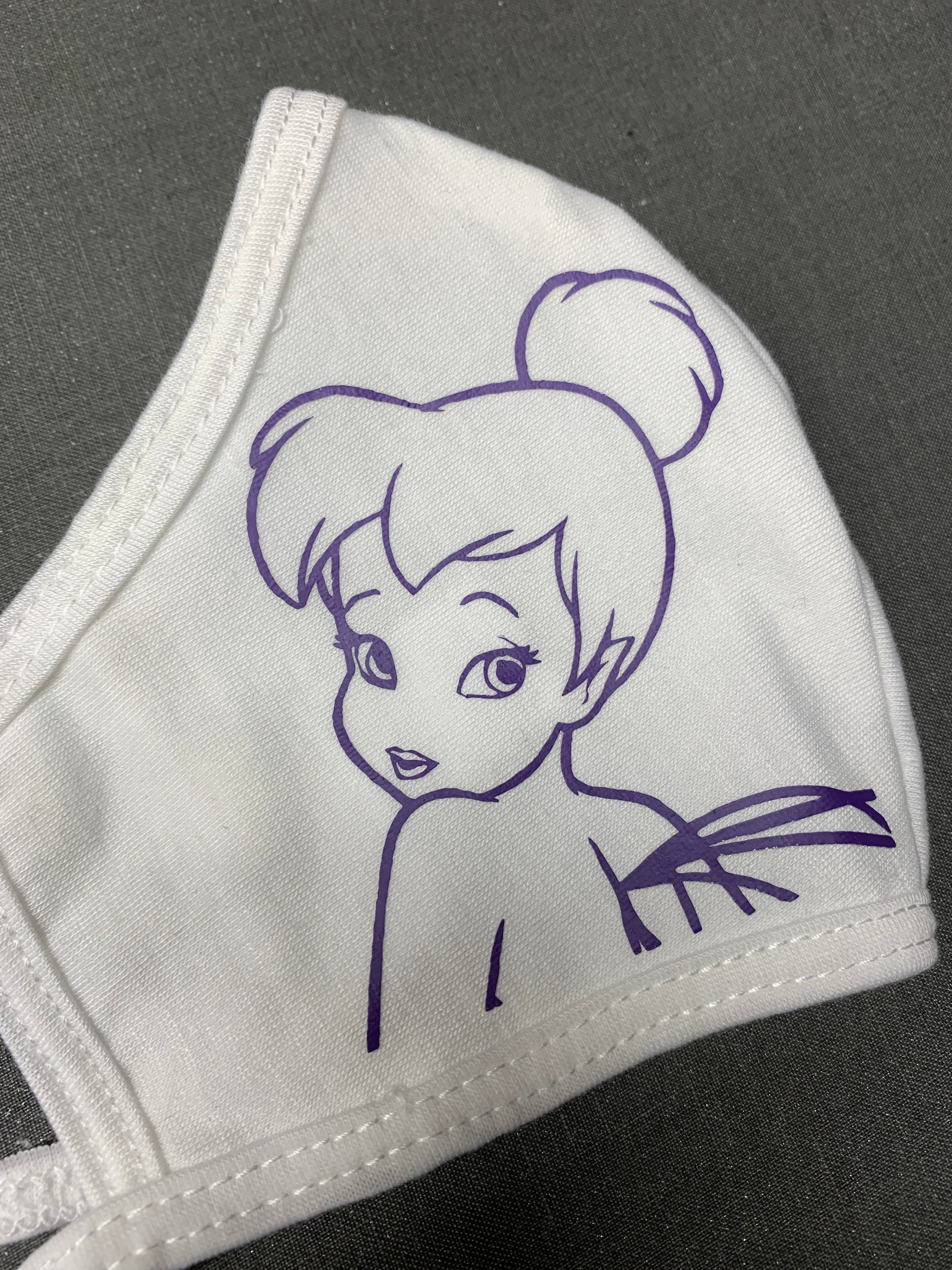 Tinkerbell Glitter White Mask Tinkerbell Mask Disney's - Etsy