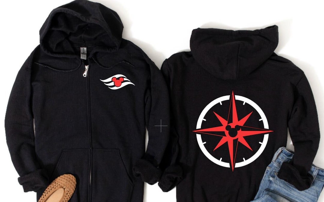 Family Disney Cruise Mickey Compass and Logo Zip Hoodie/matching Disney ...