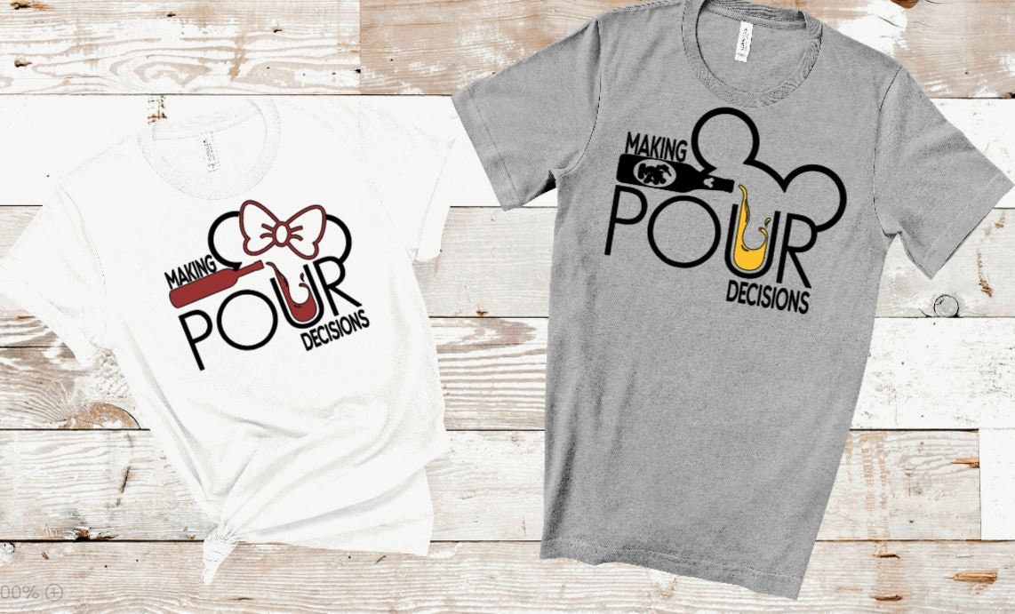 Making Pour Decisions Mickey and Minnie Unisex - Etsy