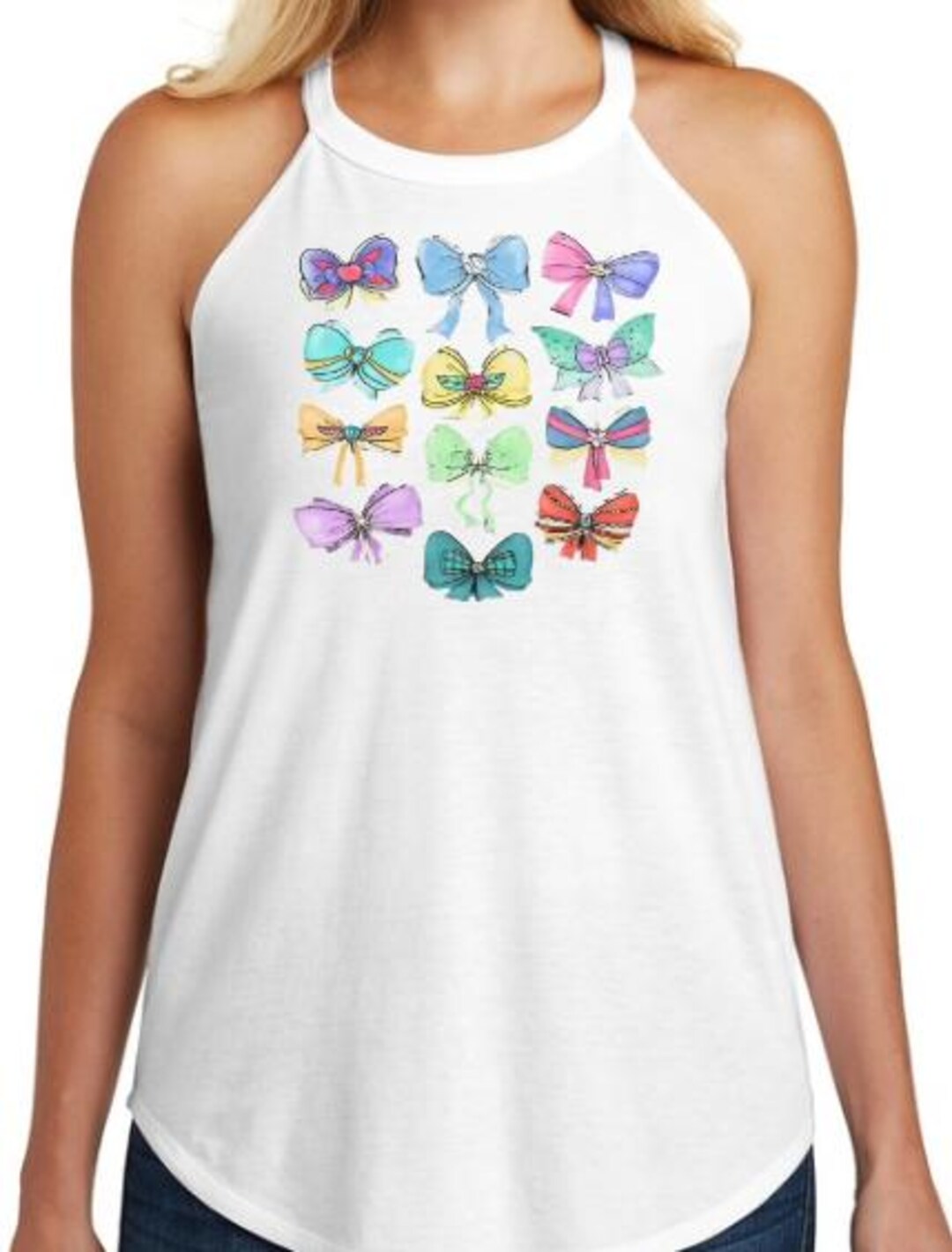 Princess Bows Perfecttri Rockstar Tank Top/disney Princess Bow Tank ...