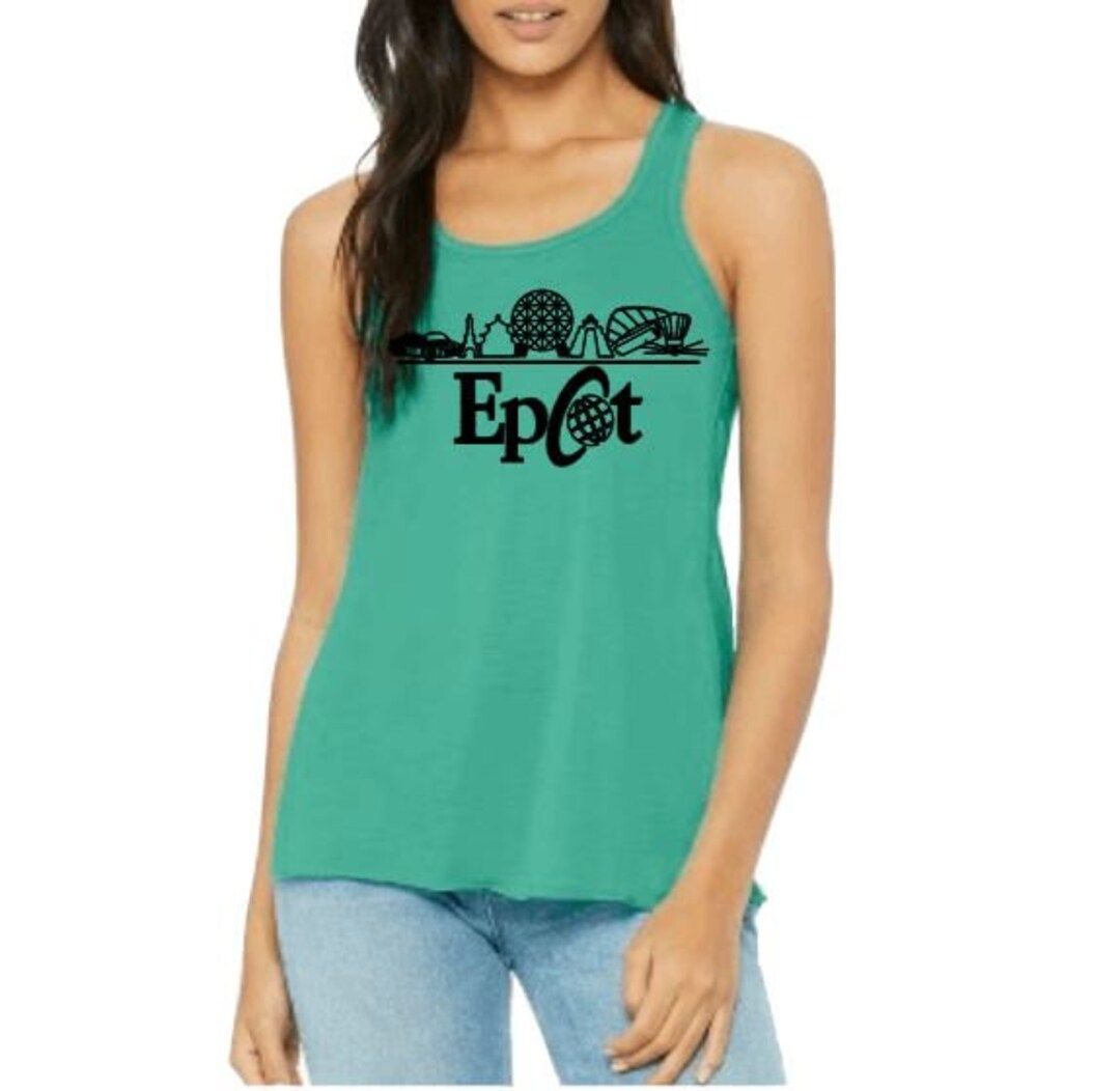 Epcot Skyline Flowy or Muscle Tank Top/epcot Tank/world Showcase/disney ...