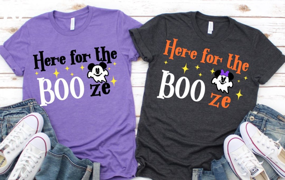 Here for the Booze Glow in the Dark Mickey or Minnie Ghost Halloween ...