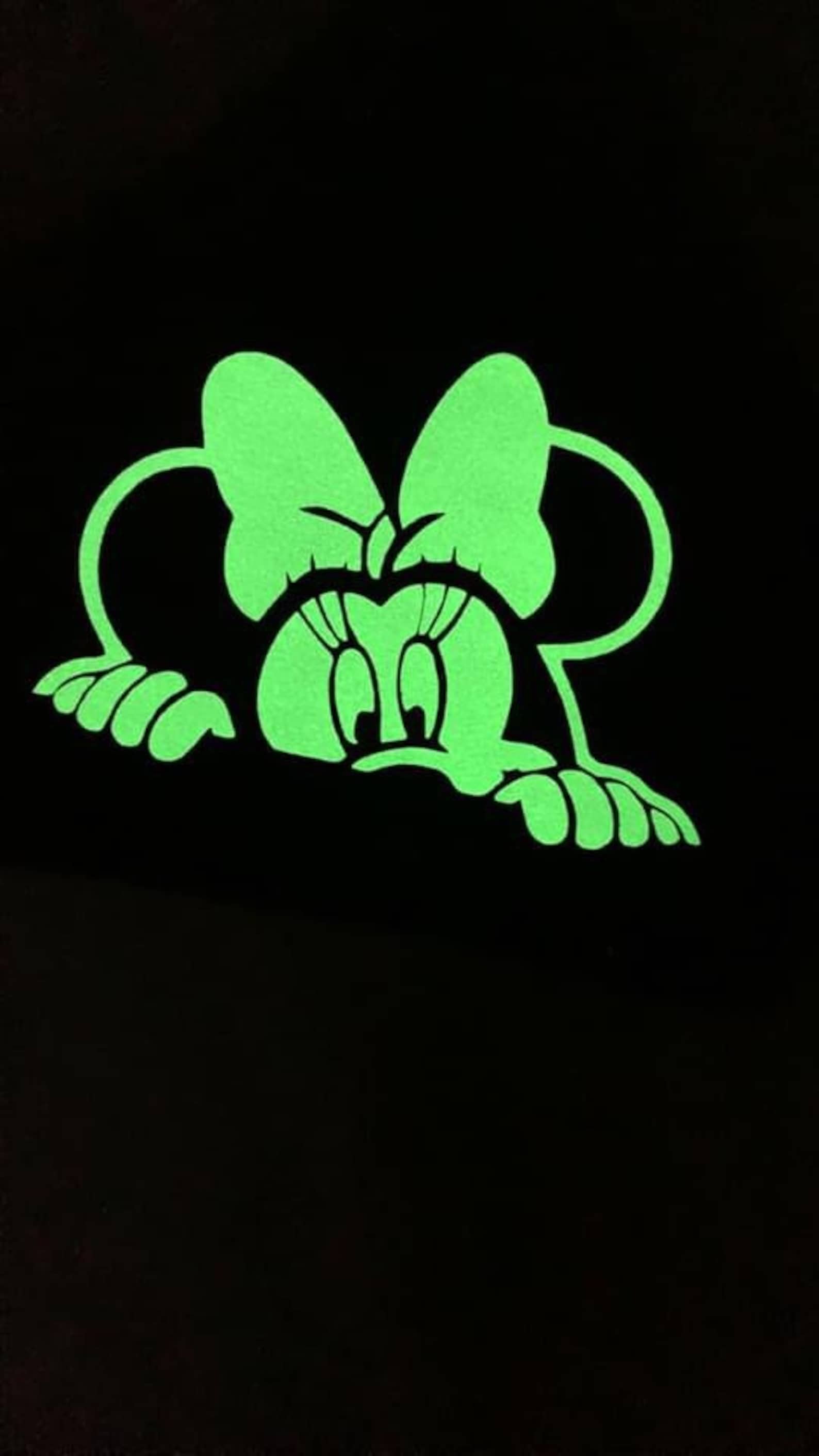 Minnie Peeking Glows in the Dark Mask Minnie Halloween | Etsy