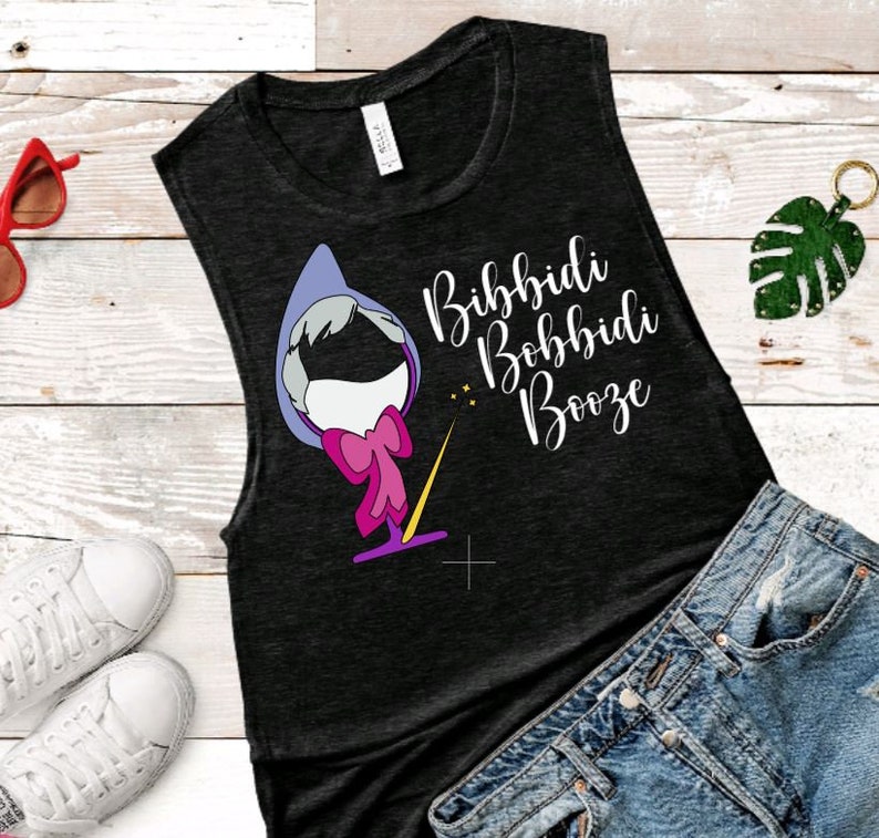 Bibbidi Bobbidi Booze Cinderella Fairy Godmother Tank/disney - Etsy