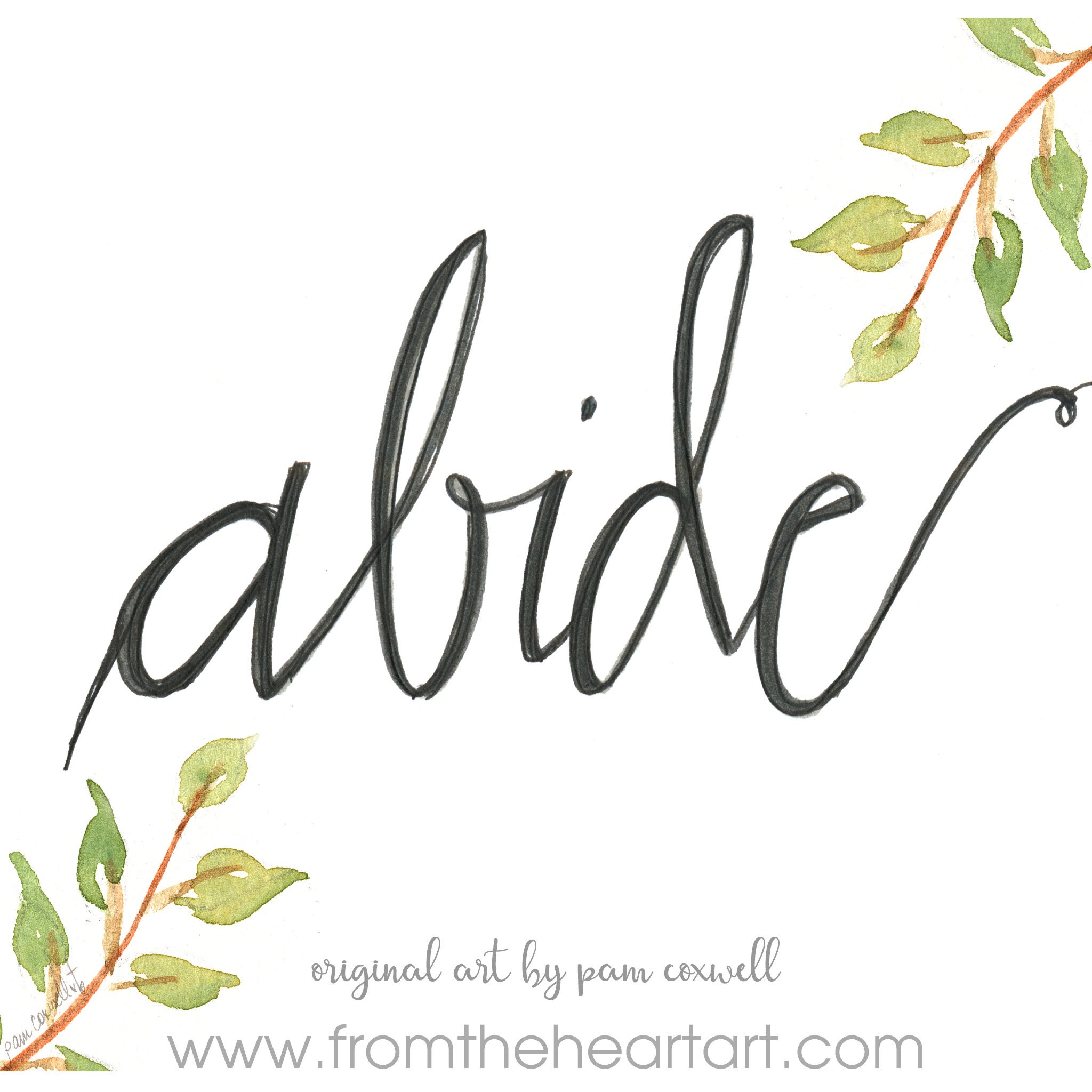 Abide Christian Word Art Abide Word Art Christian House | Etsy