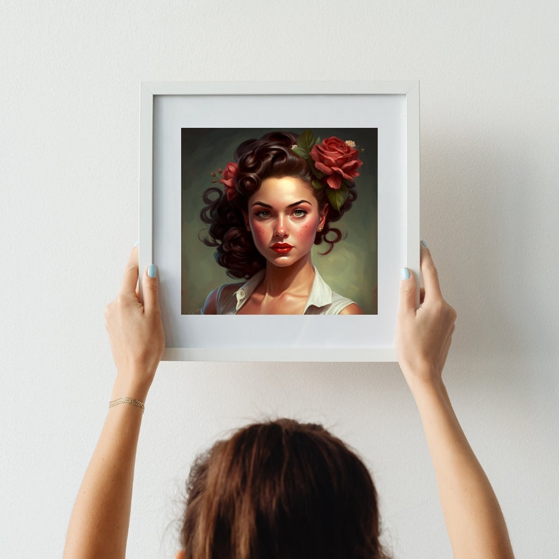 Pin-up Girl Art Set 4 Digital Files Instant Download - Etsy