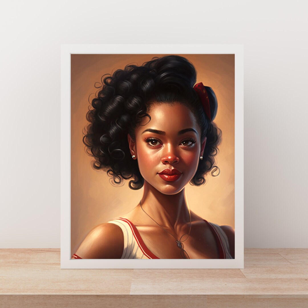 Pin Up Girl Art Set 4 Digital Files Instant Download Etsy