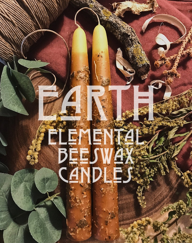 Earth Elemental Handmade Beeswax Ritual Candles - Etsy