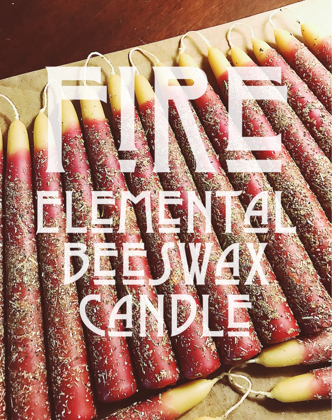 Fire Elemental Beeswax Ritual Candles - Etsy