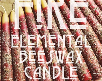 Elemental Ritual Beeswax Candles Earth Air Water Fire | Etsy