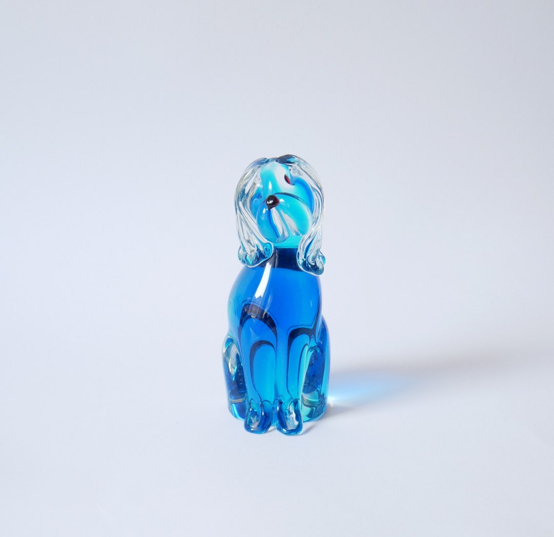 Murano Glass Dog Figurine Mcm Vintage - Etsy