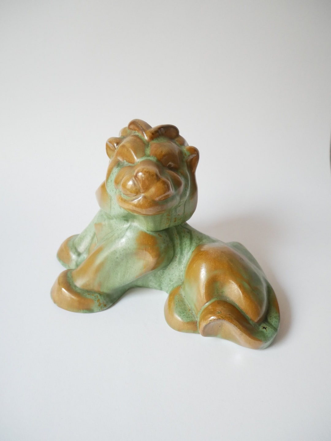 Lion Figurine Ceramics Art Deco - Etsy