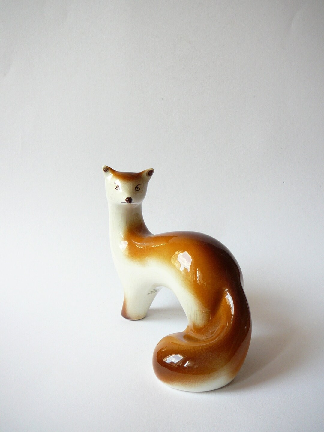 Stoat or Fox Figurine Russian Porcelain 3nk Zik Mark Vintage Original ...