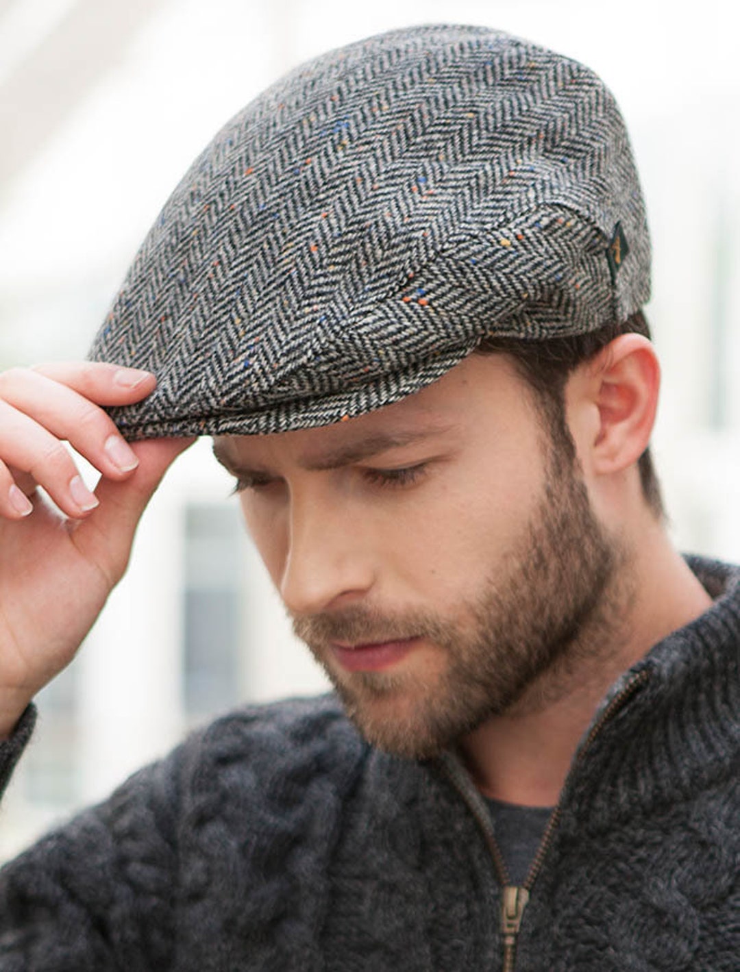 IRISH Trinity Tweed Flat Cap Grey - Etsy