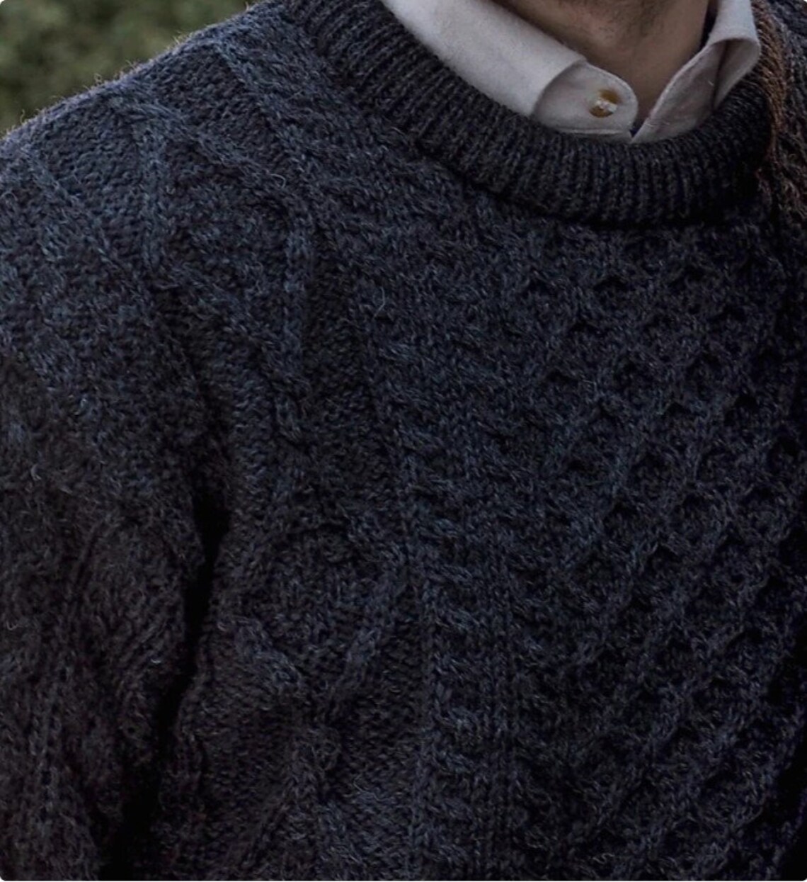 Aran Inis Mor Charcoal Crew Neck Sweater Certificate of Authenticity - Etsy