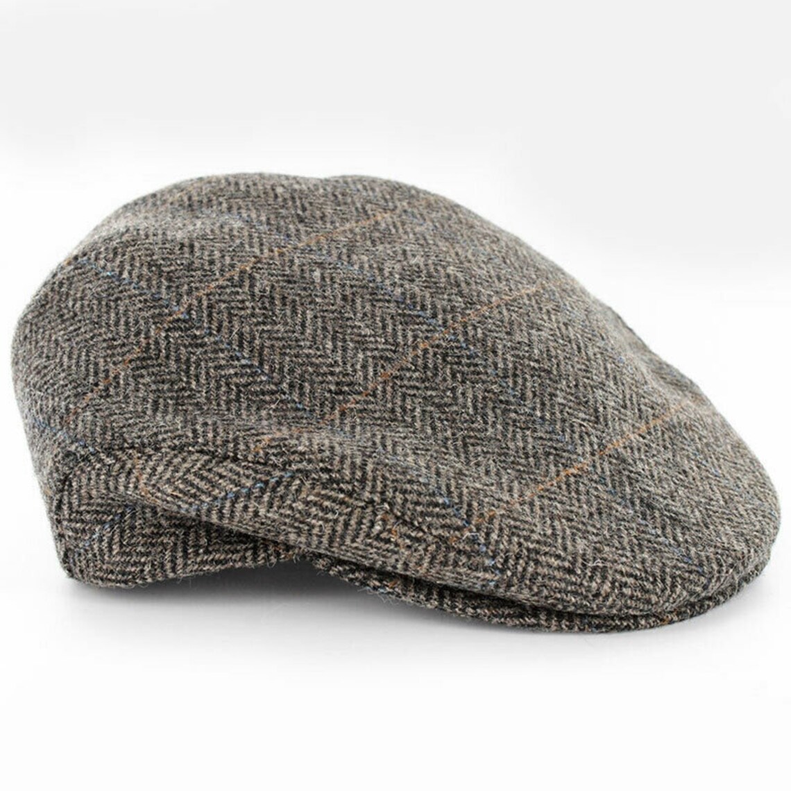 Irish Wool Mucros Weavers Tweed Trinity Flat Cap Gray Grey Herringbone ...