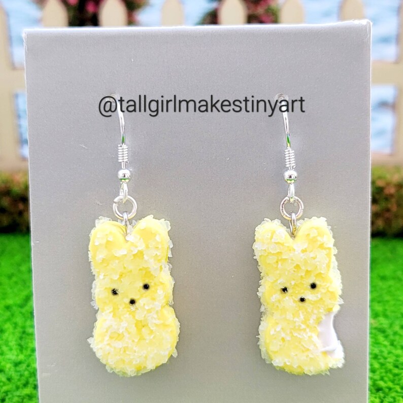 Miniature Peep Earrings. Handmade. - Etsy