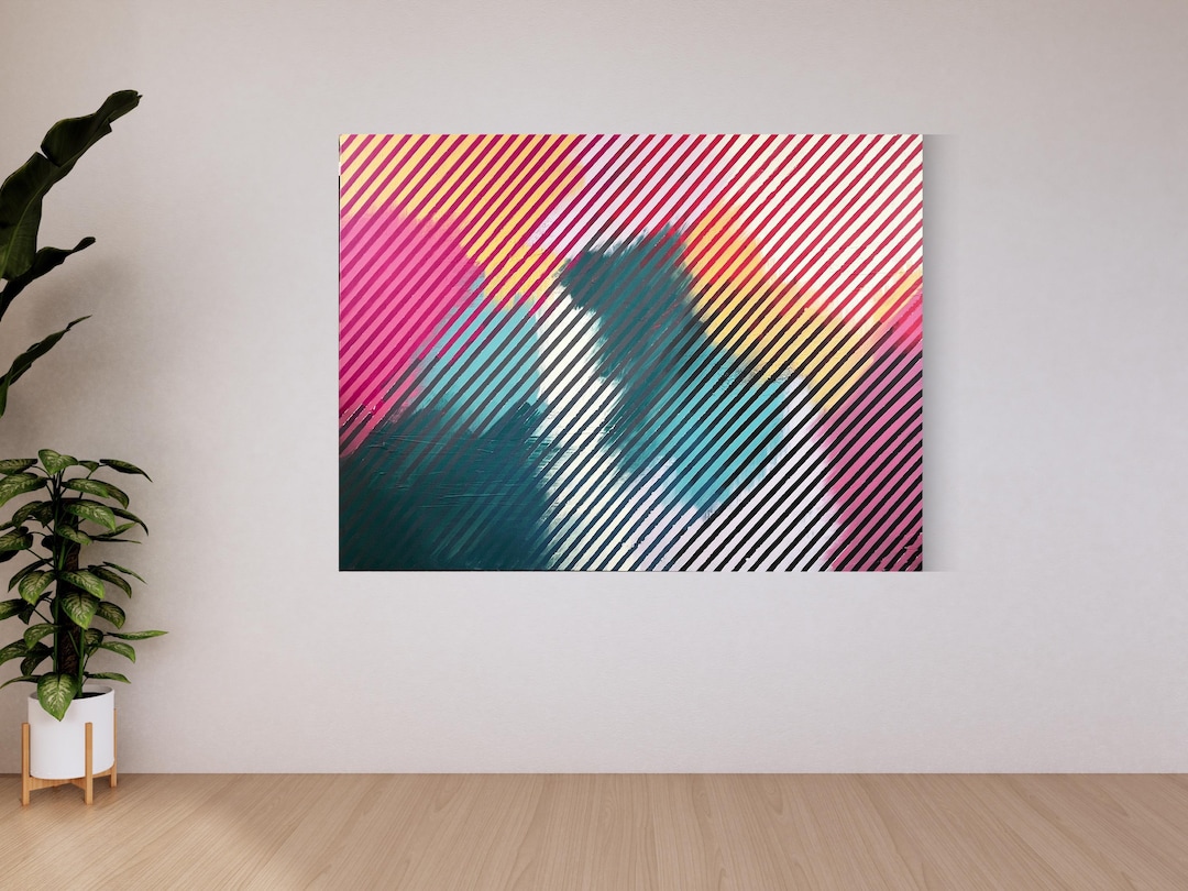 Large Scale Original Abstract Acrlyic Art. Made to Order. Colorful ...