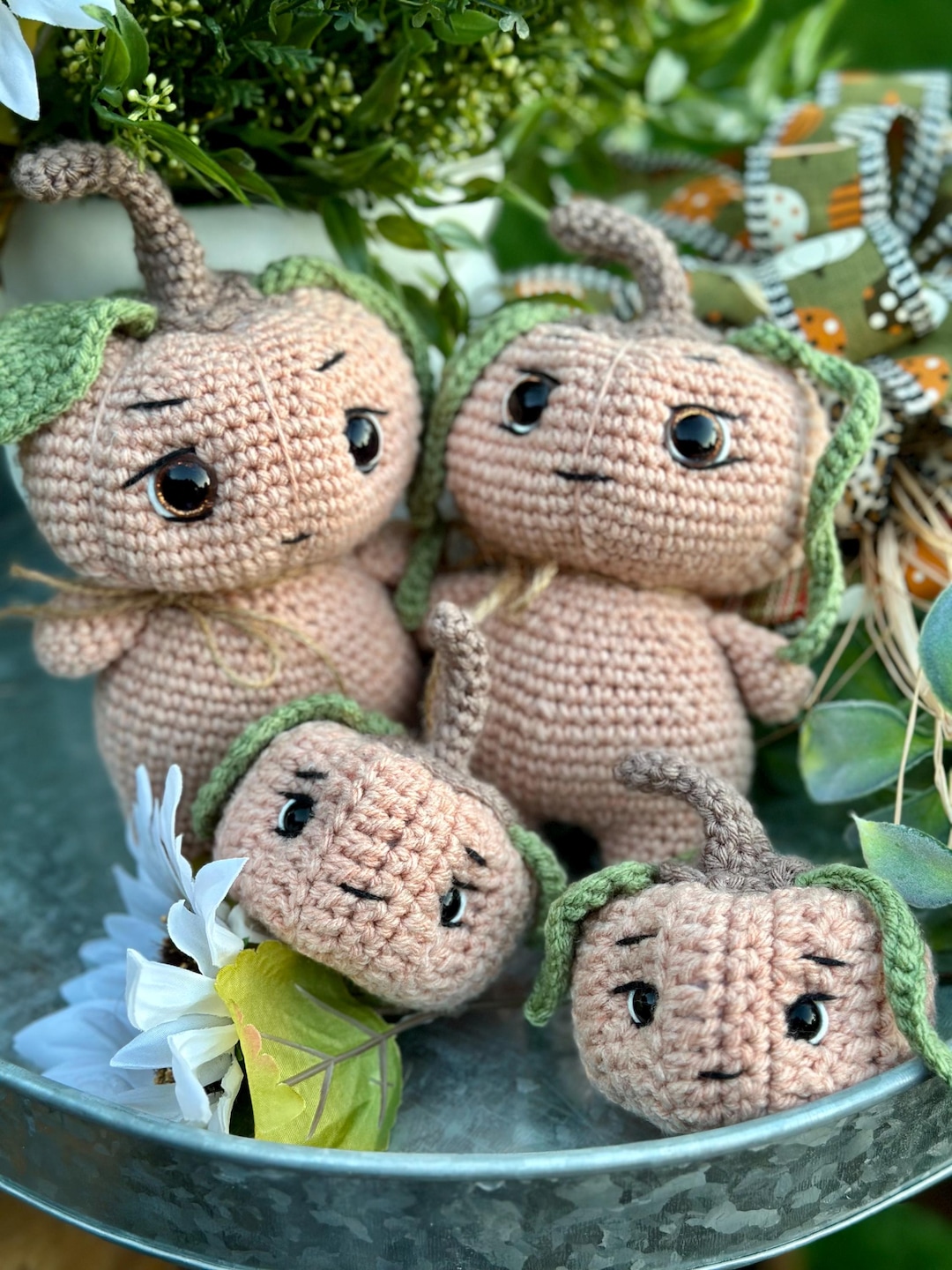 Cheeky “booty” Pumpkin People Set W/mini Friend Fall Autumn Seasonal ...