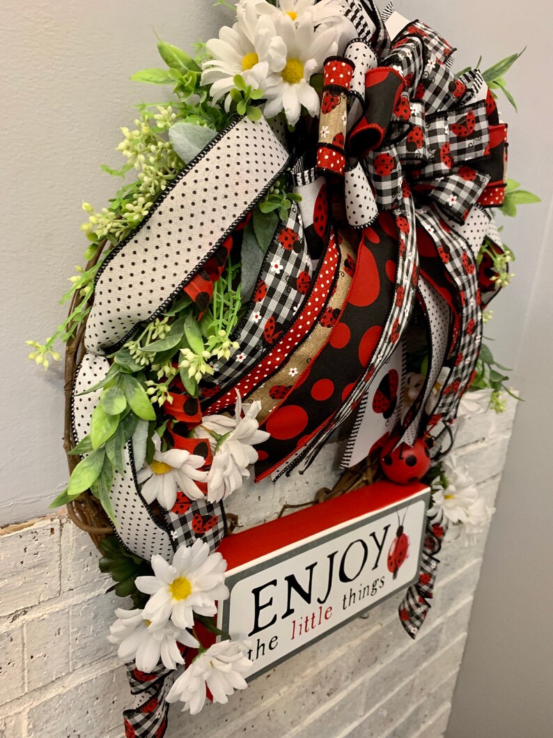 Medium Sized Grapevine Wreath Loaded With Wired Ribbon and Bows! Wall ...