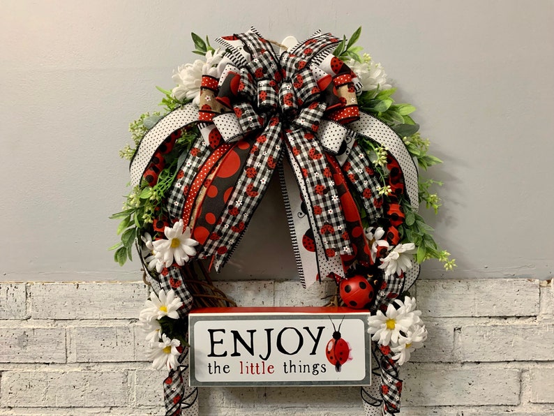 Medium Sized Grapevine Wreath Loaded With Wired Ribbon and Bows! Wall ...