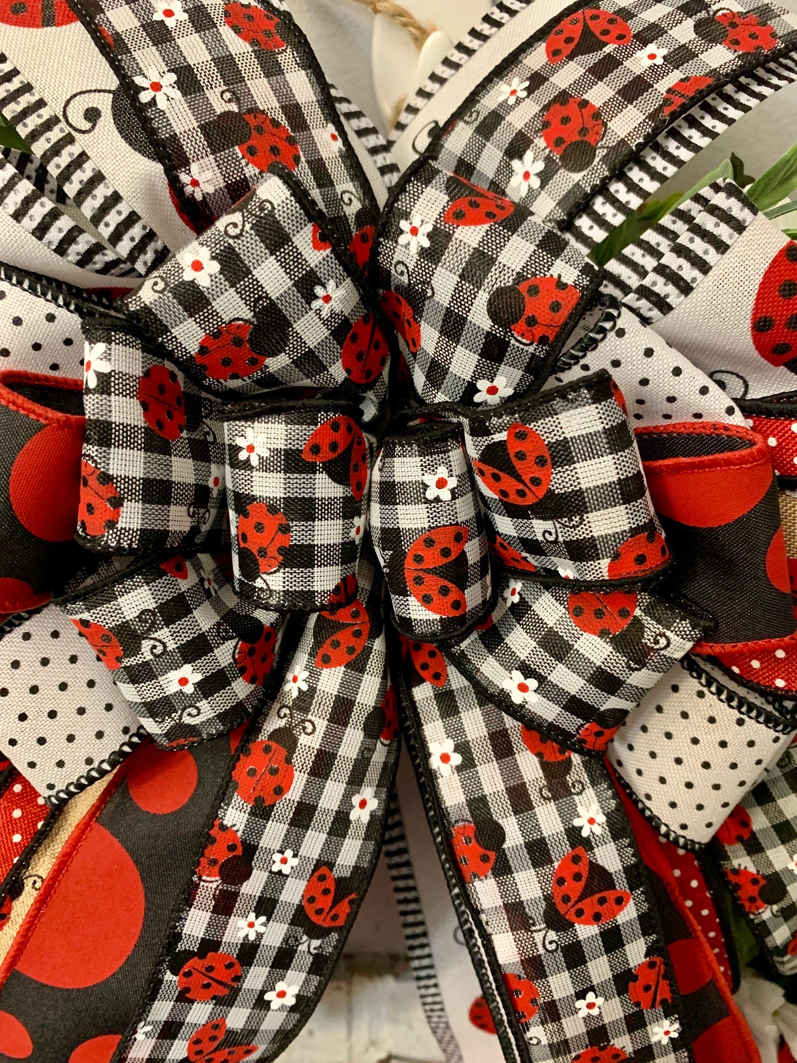 Medium Sized Grapevine Wreath Loaded With Wired Ribbon and Bows! Wall ...