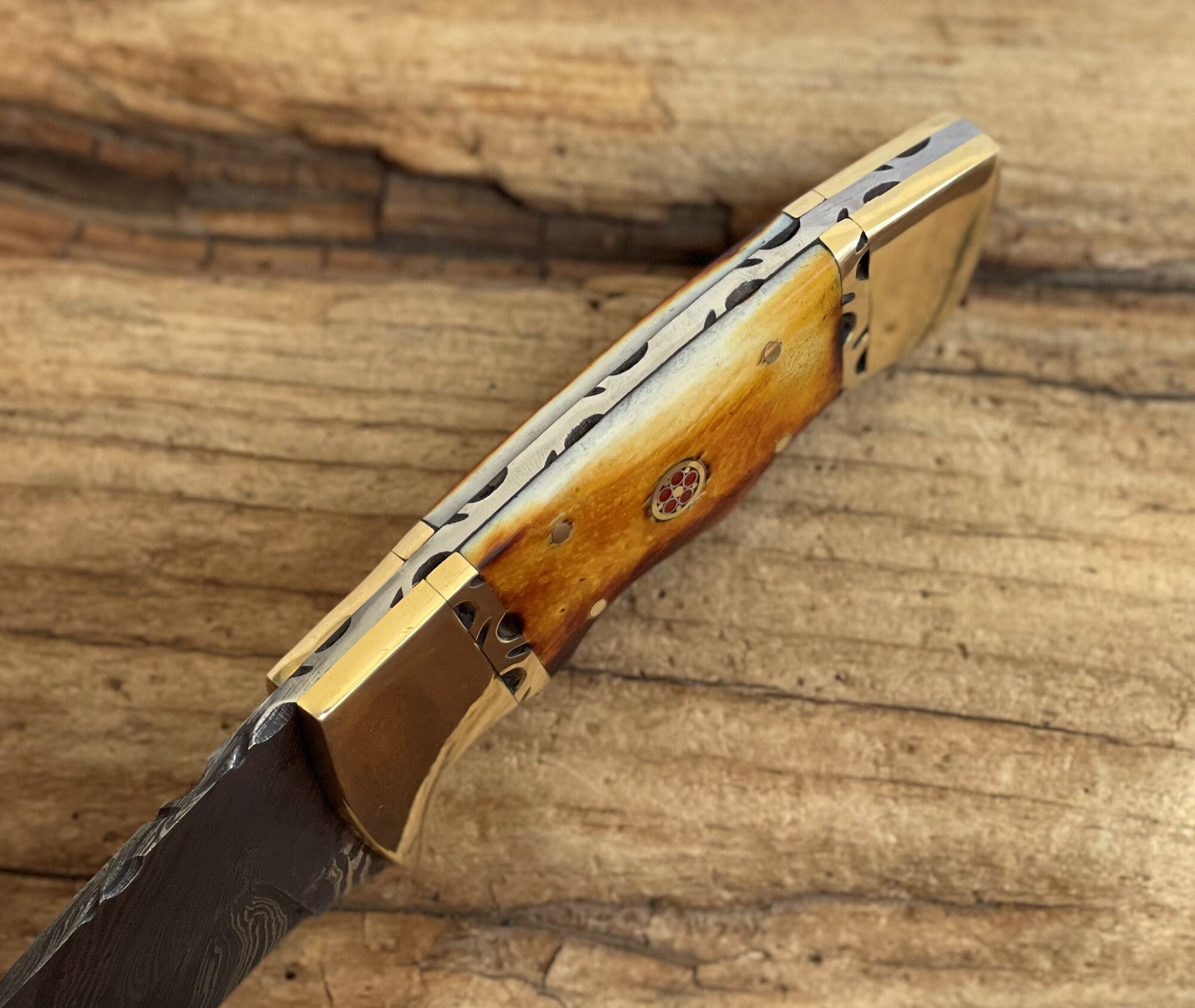 Personalized Damascus Steel Knife 9 Handmade Fixed | Etsy