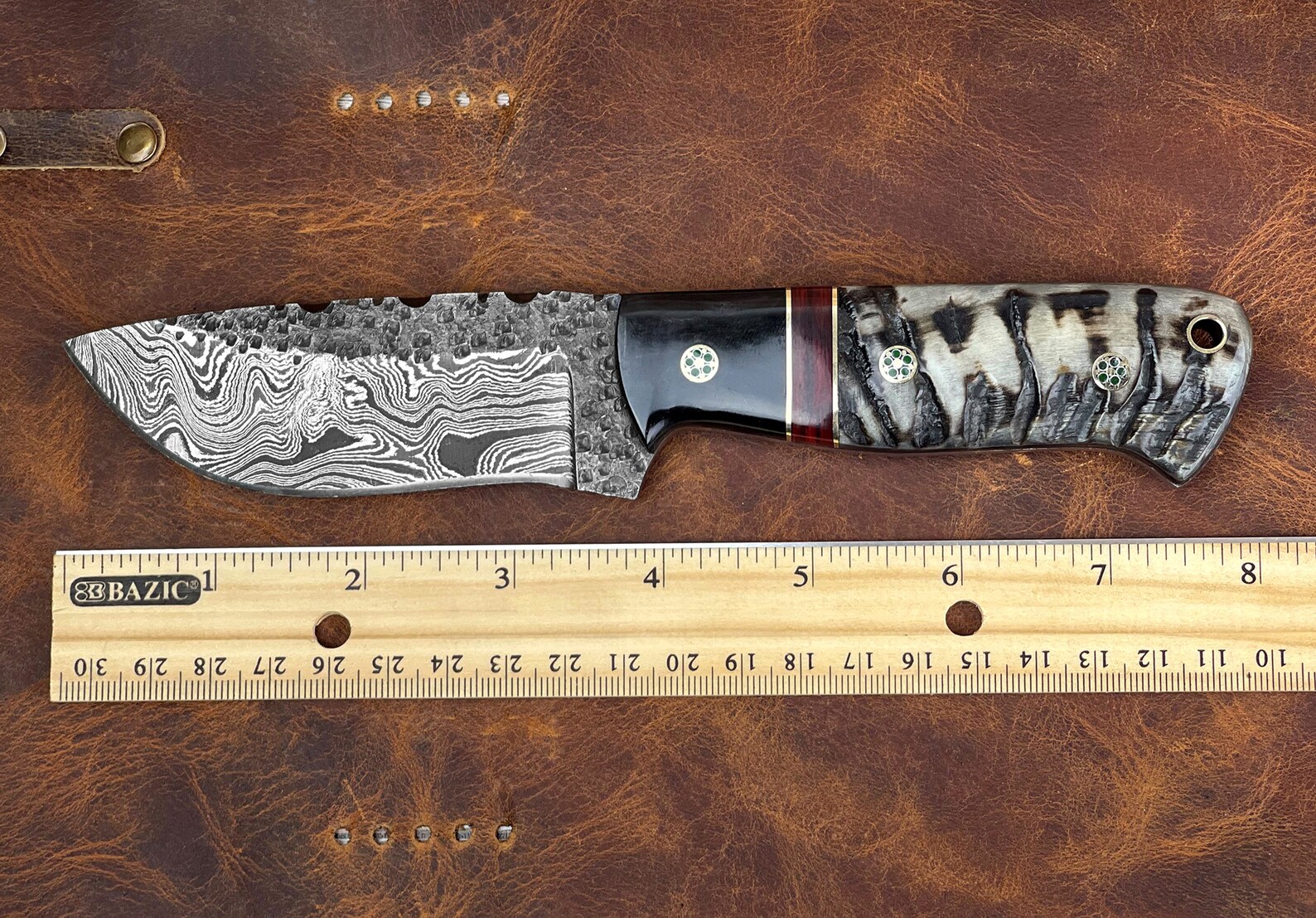 Damascus Steel Pocket Knife 8'' Handmade Damascus - Etsy