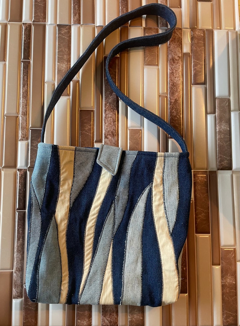 Slanted Striped Denim - Etsy