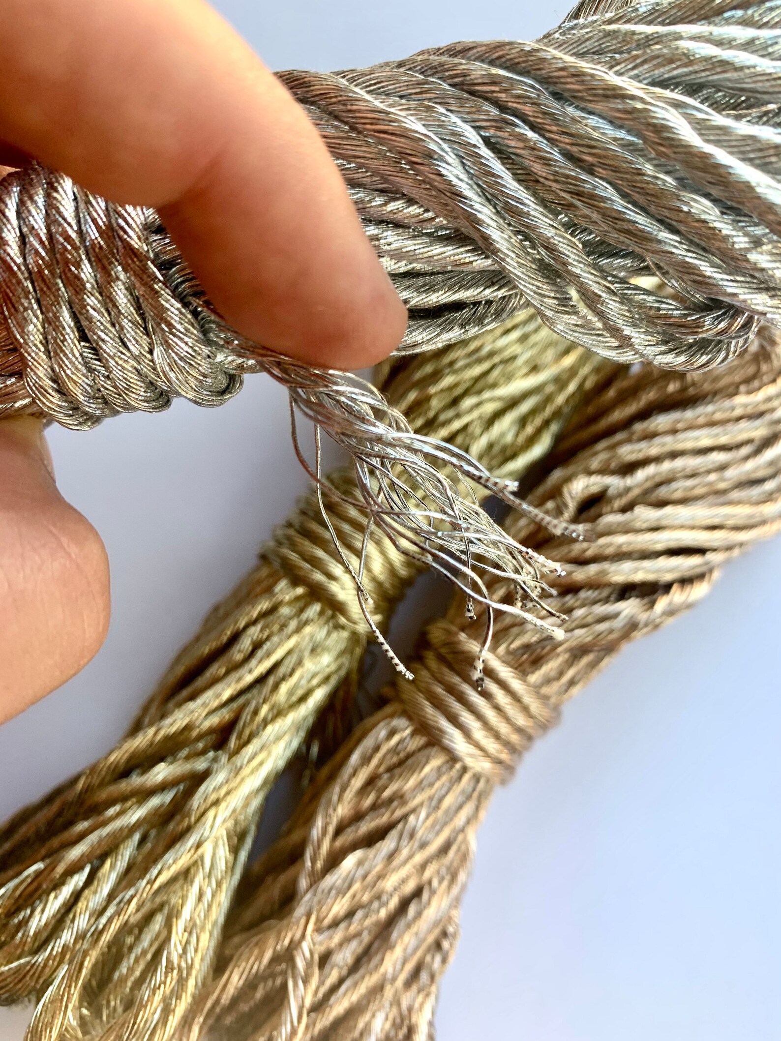 3mm Single Strand Metallic Macrame Cord - Etsy