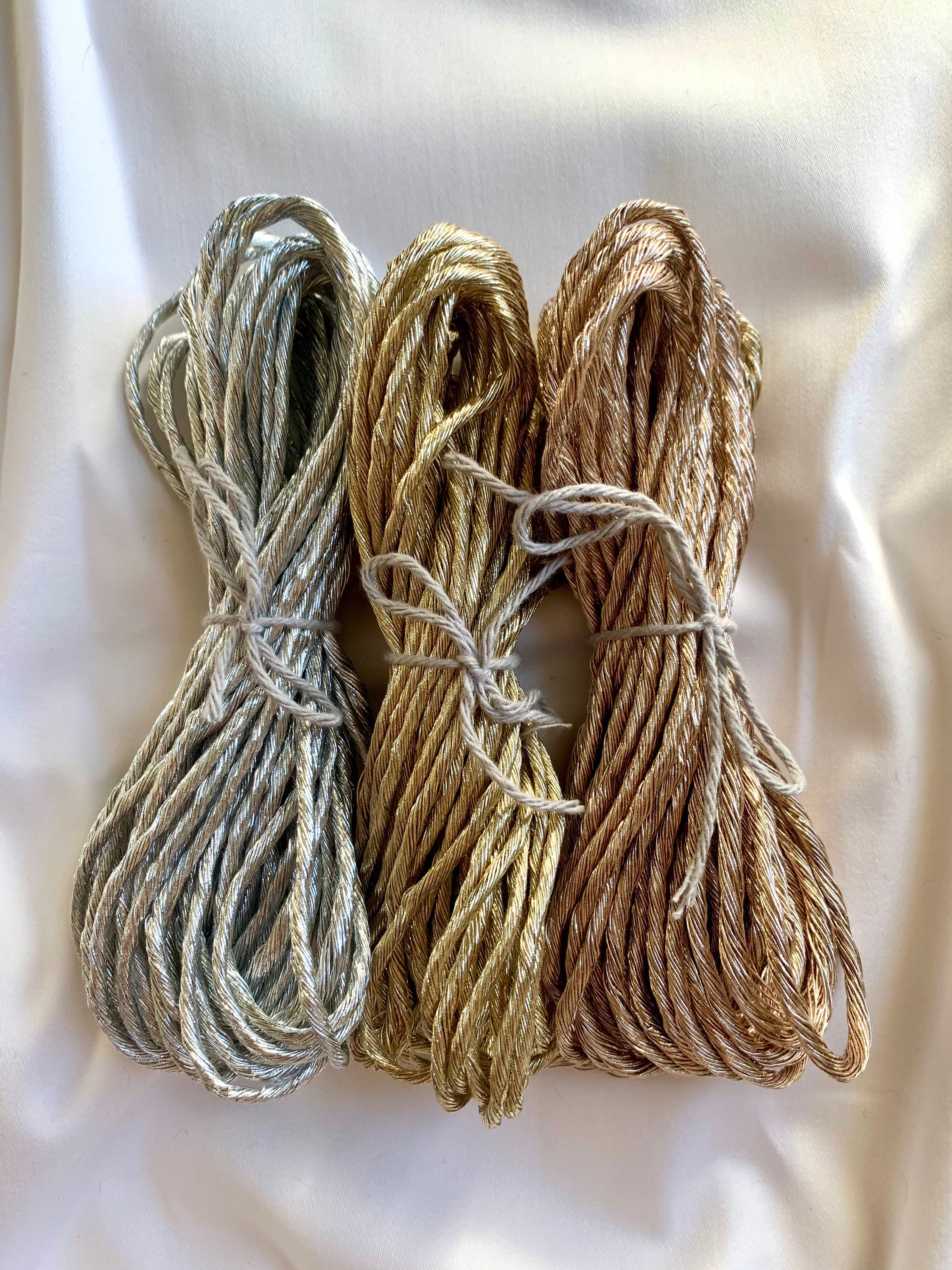 3mm Single Strand Metallic Macrame Cord | Etsy