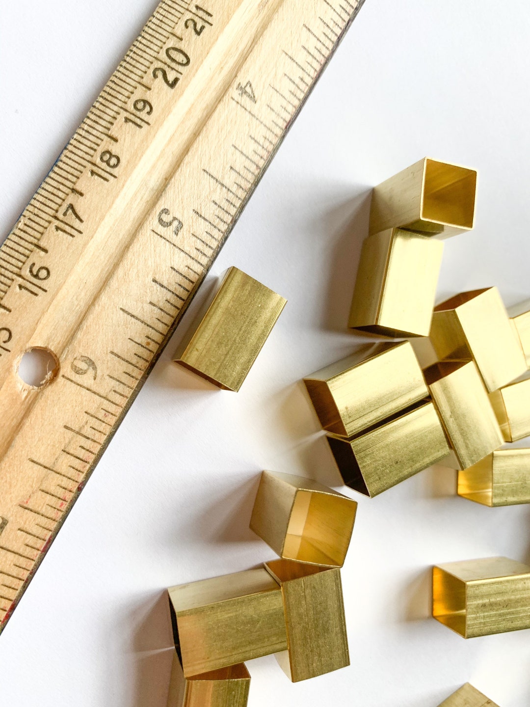 Raw Brass Square Tube Bead | 10x16mm | 5 Pieces - Etsy