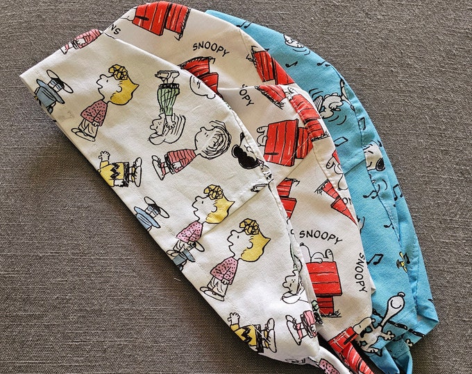 Set of 3 Snoopy / Peanuts Surgical Scrub Caps With Ties - Etsy