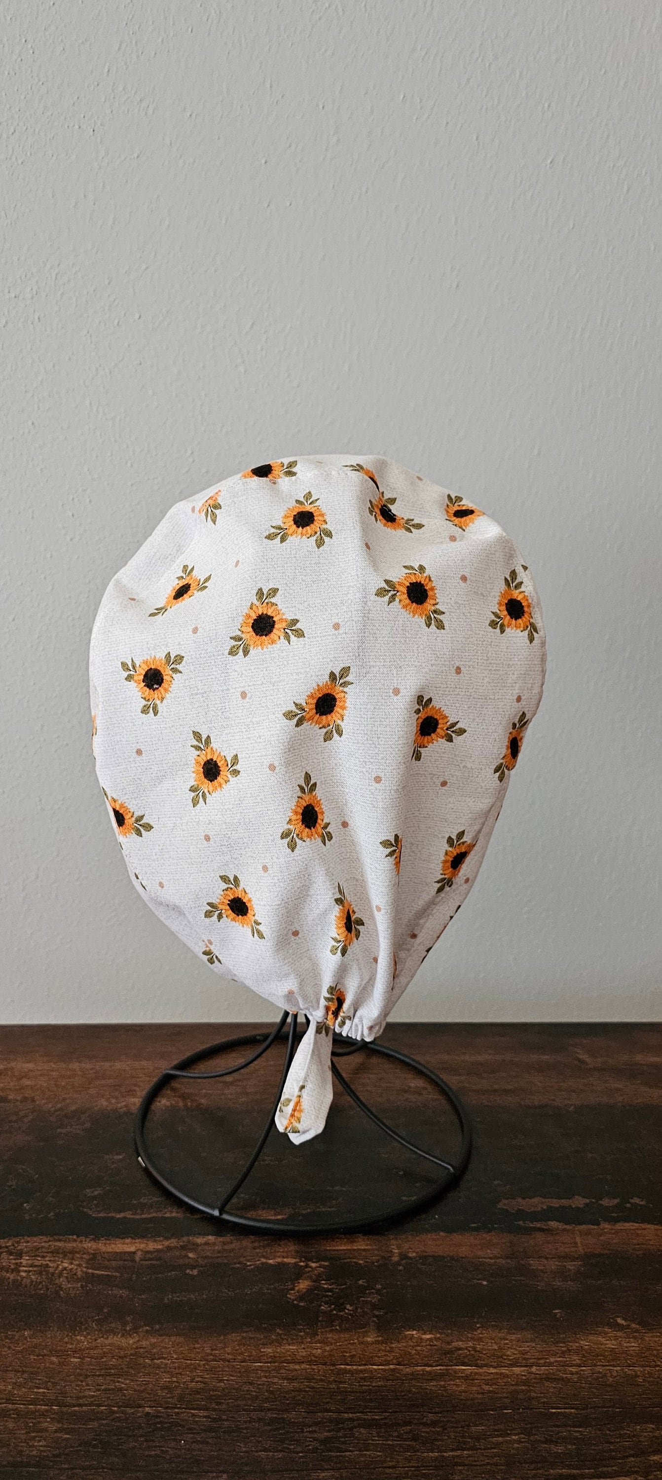 Small Sunflower Surgical Scrub Cap With Ties - Etsy