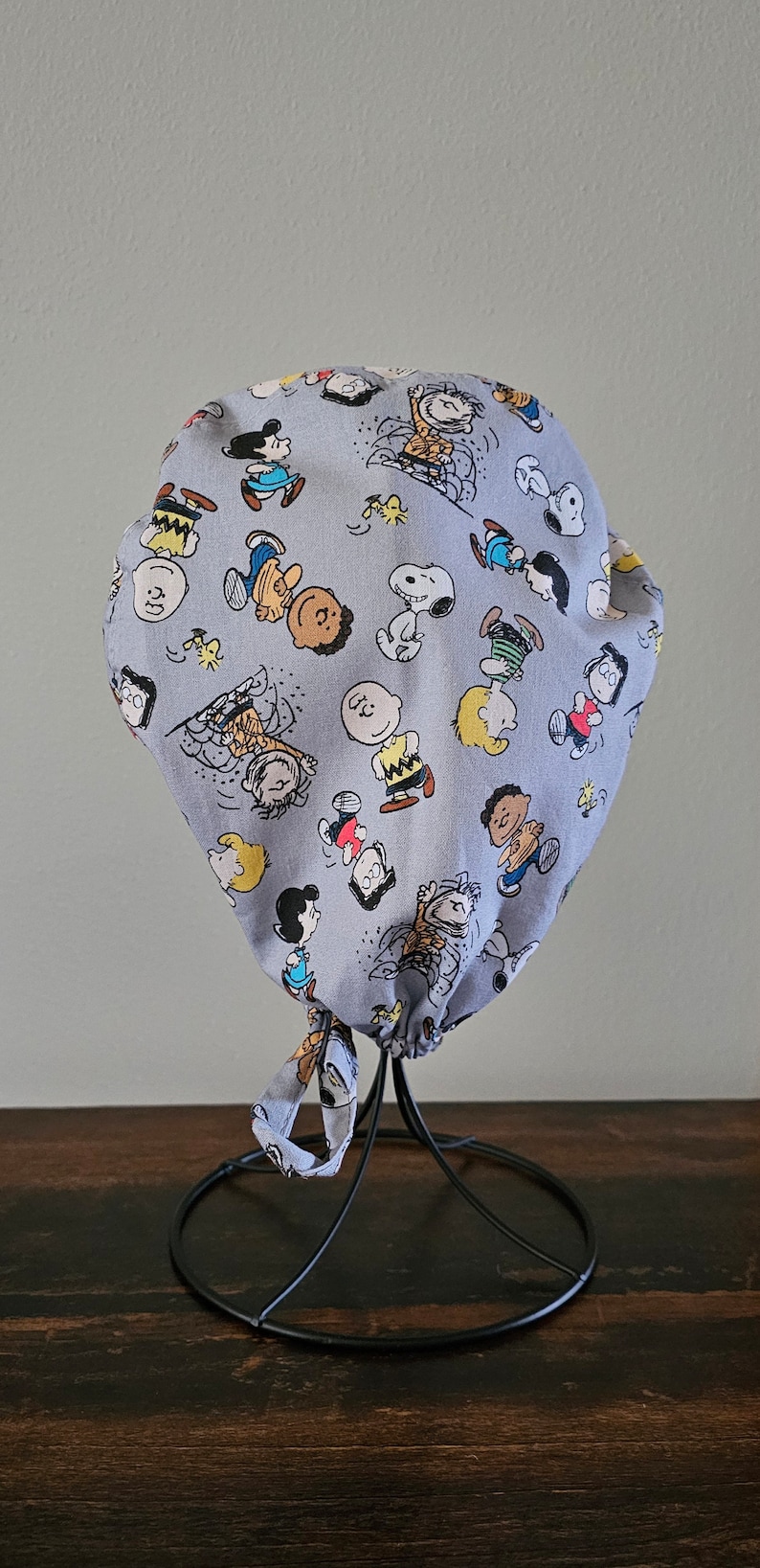Gray Peanuts Surgical Scrub Cap With Ties - Etsy