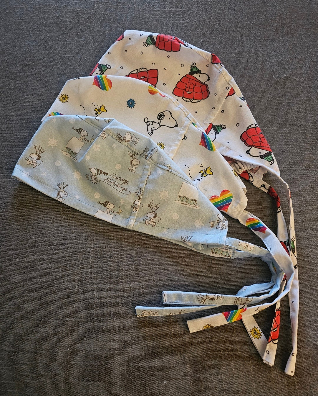 Set of 3 Snoopy / Peanuts Surgical Scrub Caps With Ties - Etsy