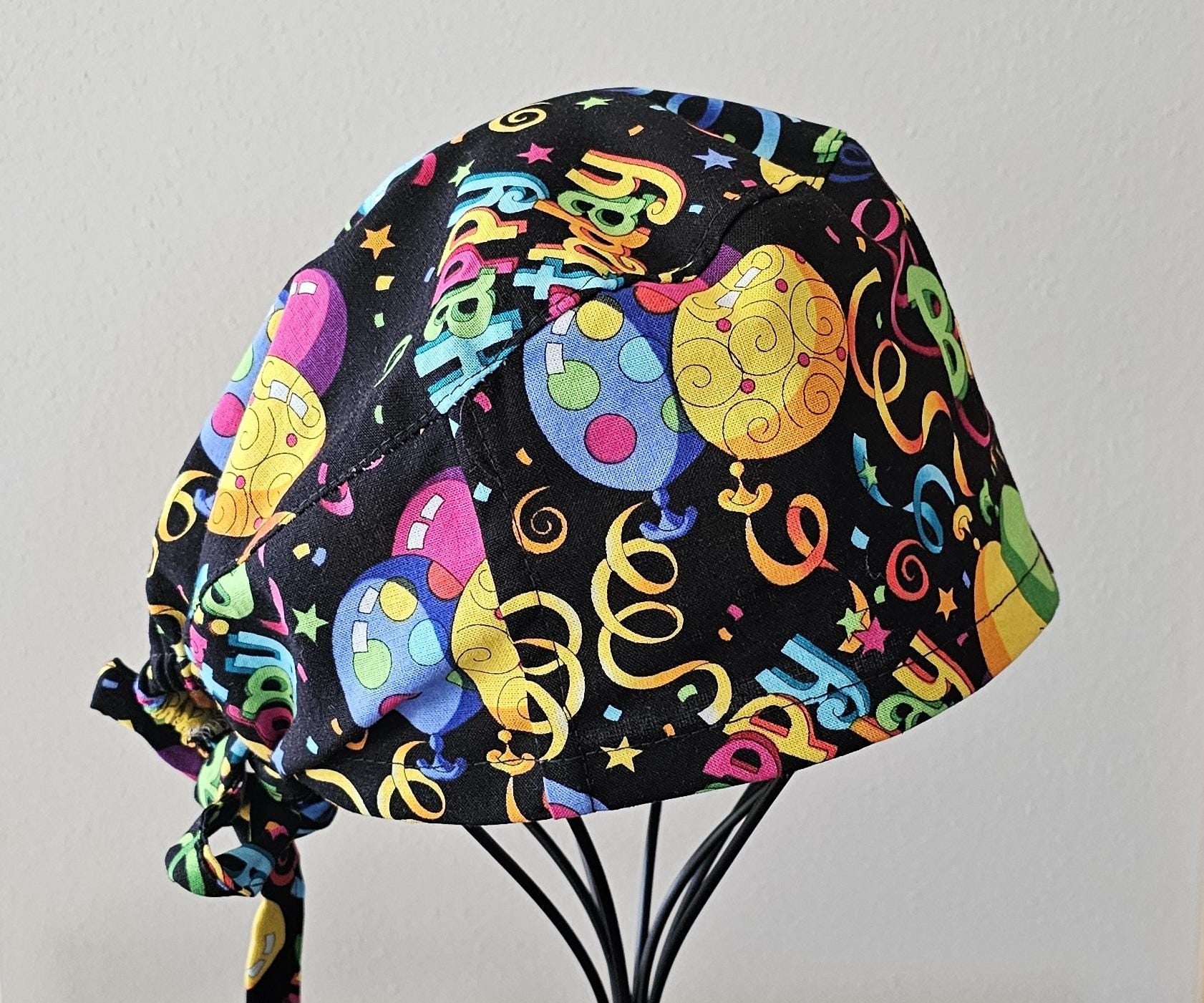 Happy Birthday Surgical Scrub Cap - Etsy