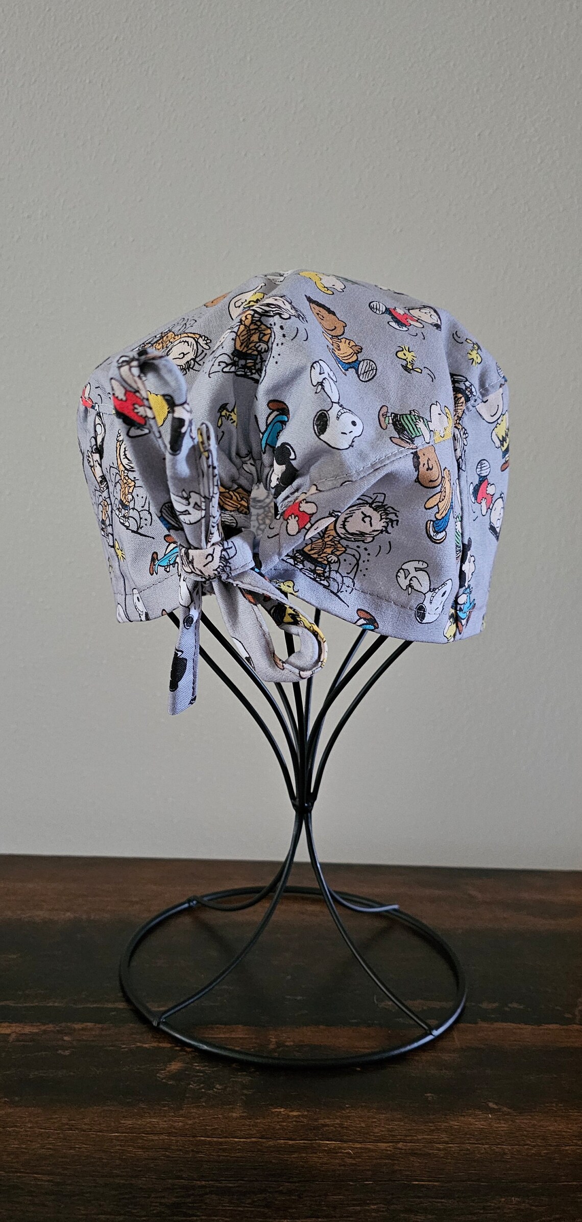 Gray Peanuts Surgical Scrub Cap With Ties - Etsy