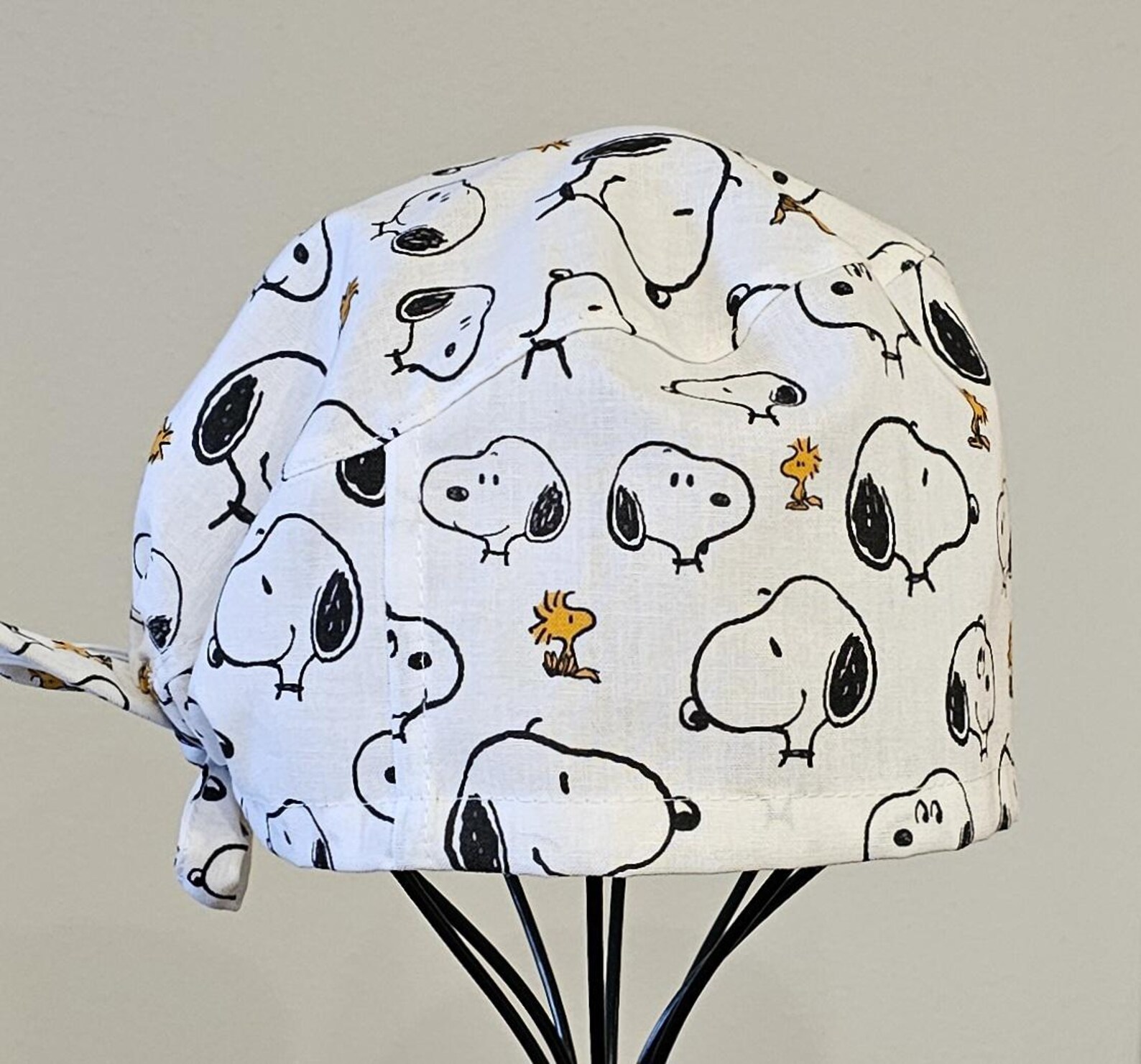 White Snoopy Surgical Scrub Cap and Badge Reel - Etsy