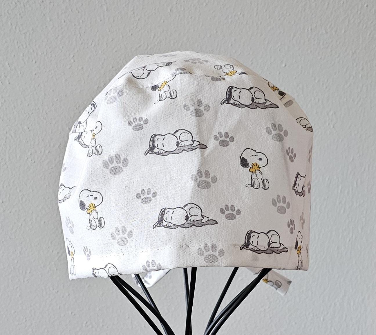 Sleeping Snoopy Surgical Scrub Cap and Badge Reel - Etsy