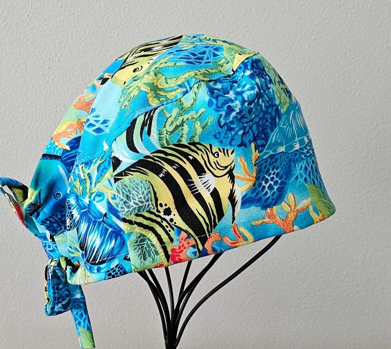 Tropical Sea Life Surgical Scrub Cap - Etsy
