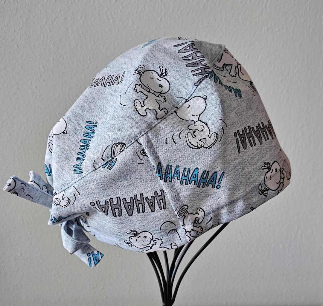 Haha Snoopy Surgical Scrub Cap - Etsy
