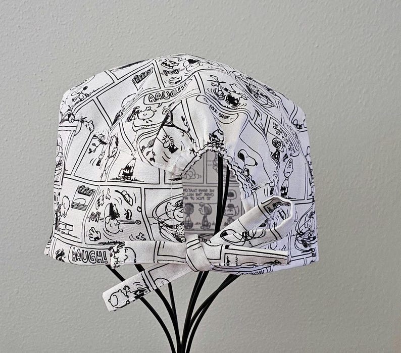 Peanuts Comic Surgical Scrub Cap - Etsy
