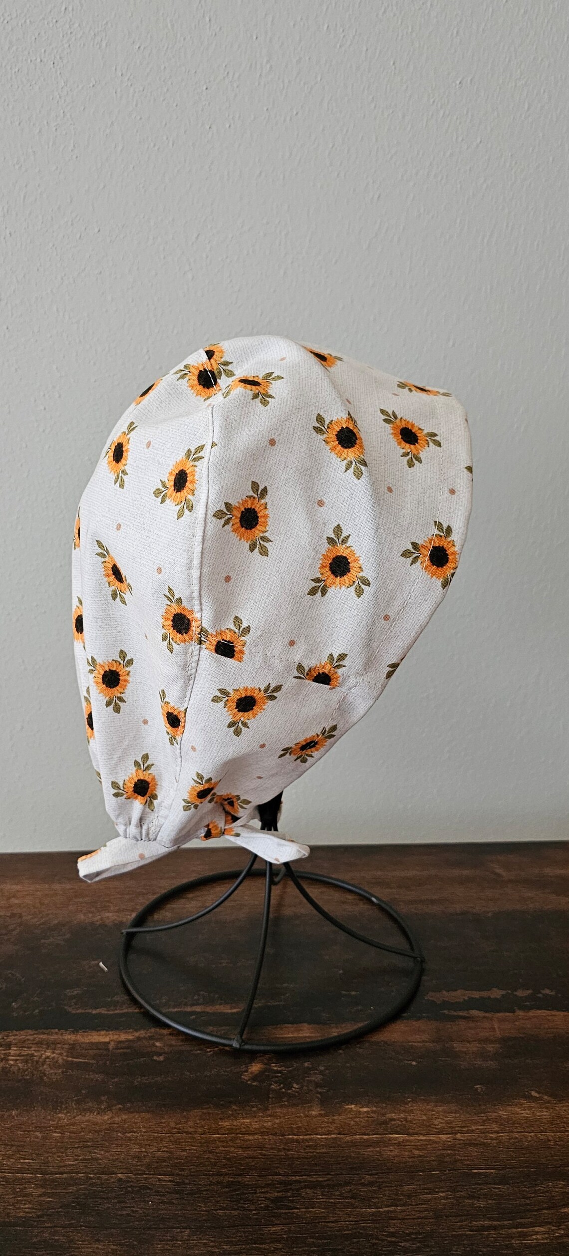 Small Sunflower Surgical Scrub Cap With Ties - Etsy