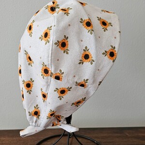Small Sunflower Surgical Scrub Cap With Ties - Etsy