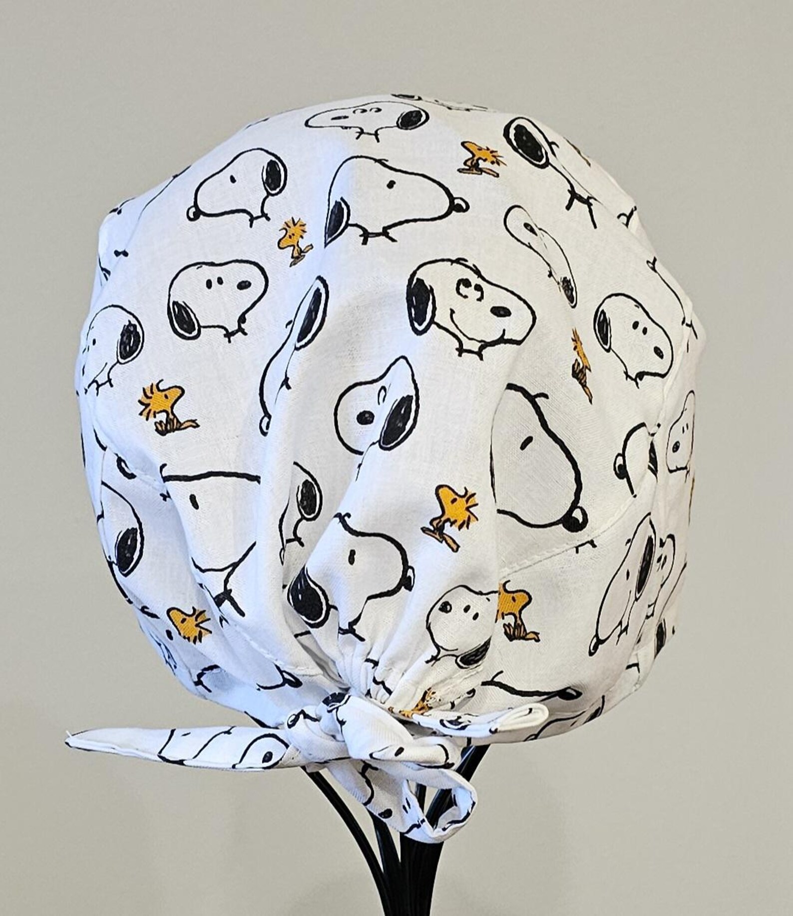 White Snoopy Surgical Scrub Cap and Badge Reel - Etsy
