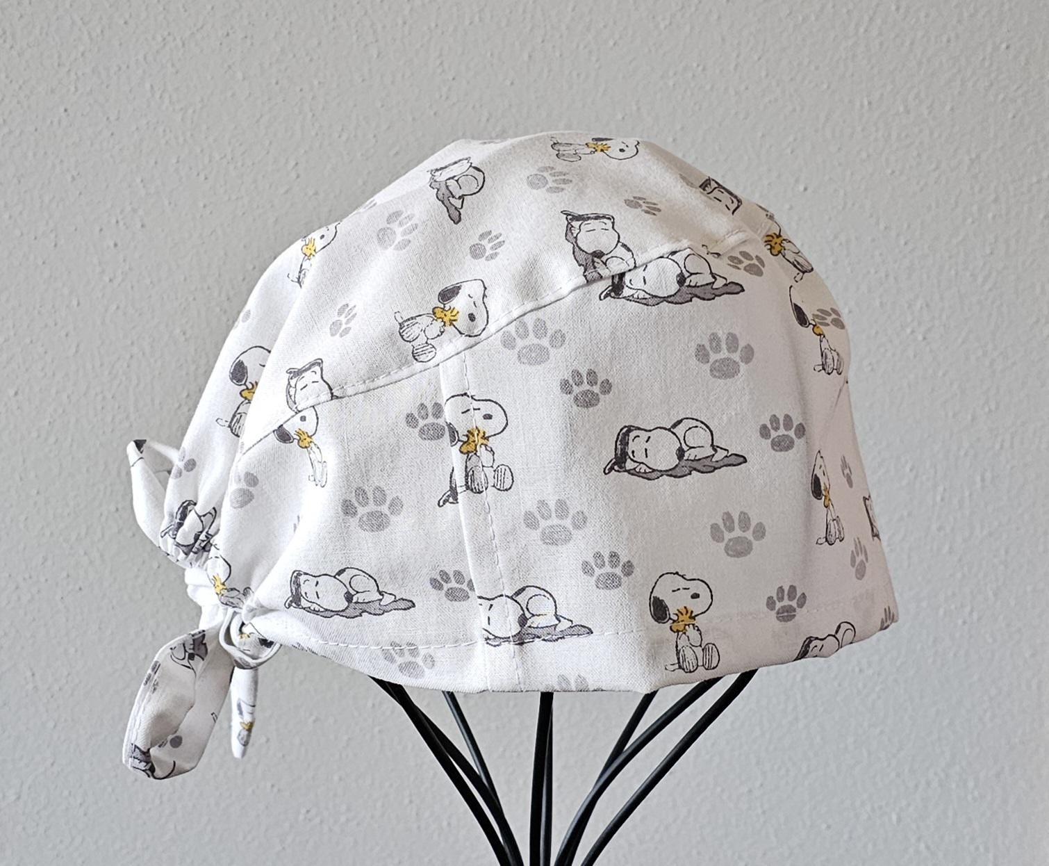 Sleeping Snoopy Surgical Scrub Cap and Badge Reel - Etsy