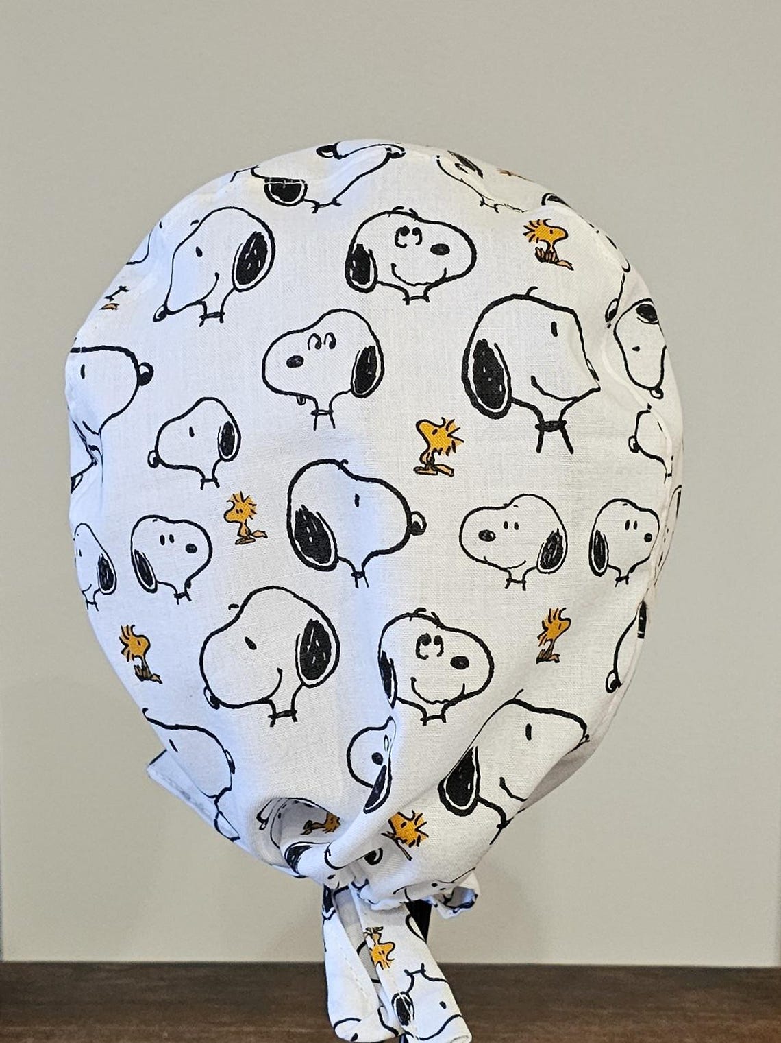 White Snoopy Surgical Scrub Cap and Badge Reel - Etsy