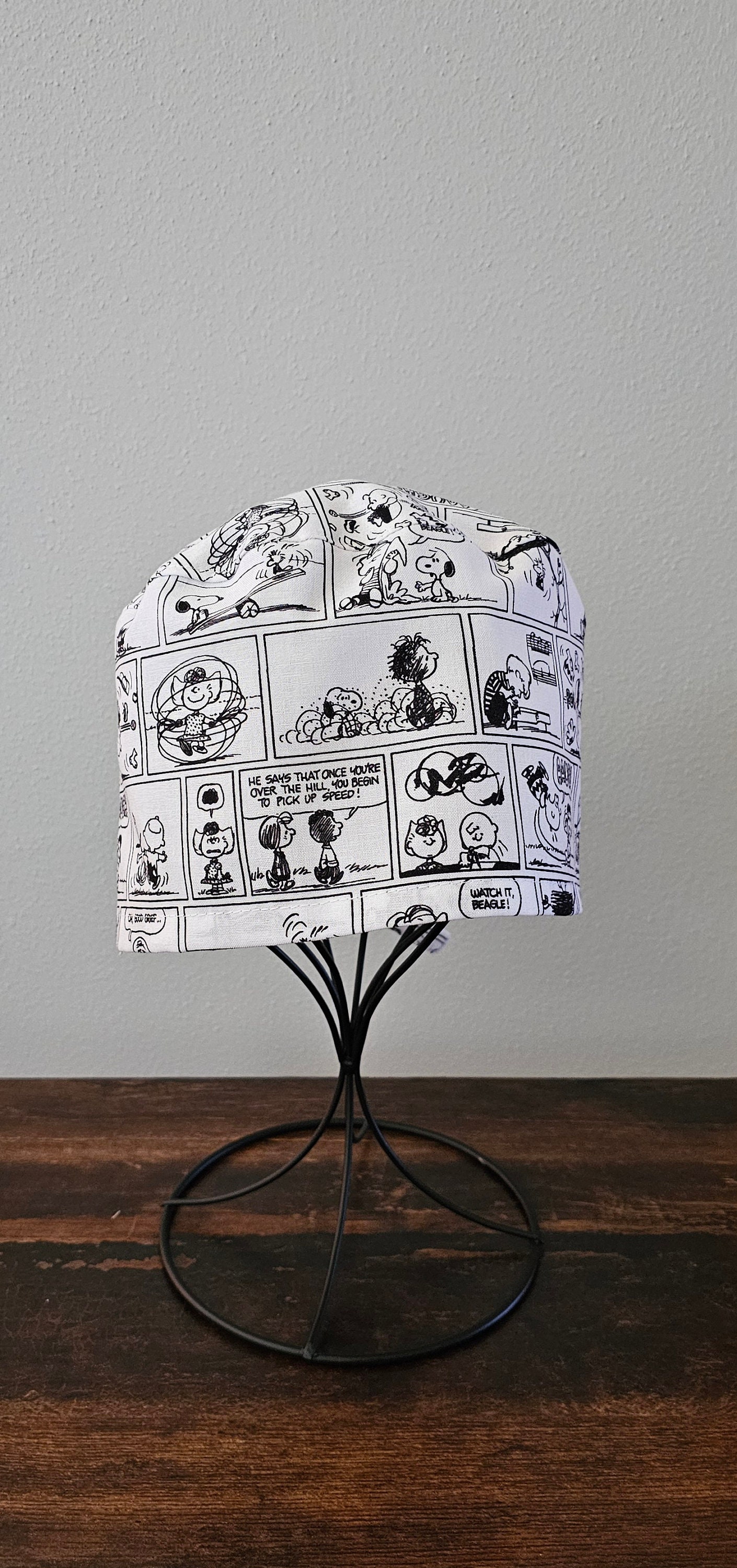 Peanuts Comic Surgical Scrub Cap With Ties - Etsy