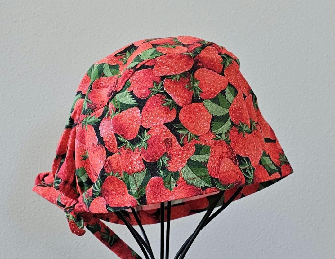 Strawberry Surgical Scrub Cap - Etsy